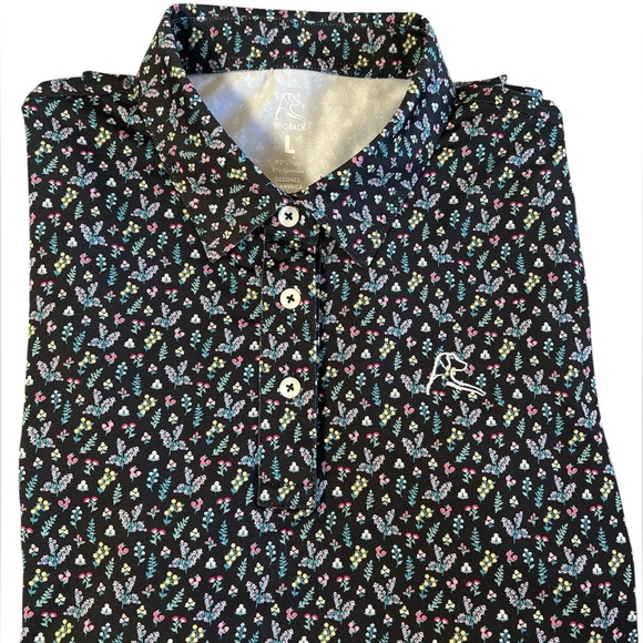 Rhoback | Tops | Rhoback Ditsy Floral Shirt Women Polo Performance Golf ...